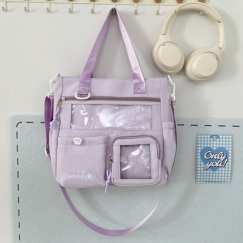 Сумка школьная Ins, фиолетовая, на одно плечо