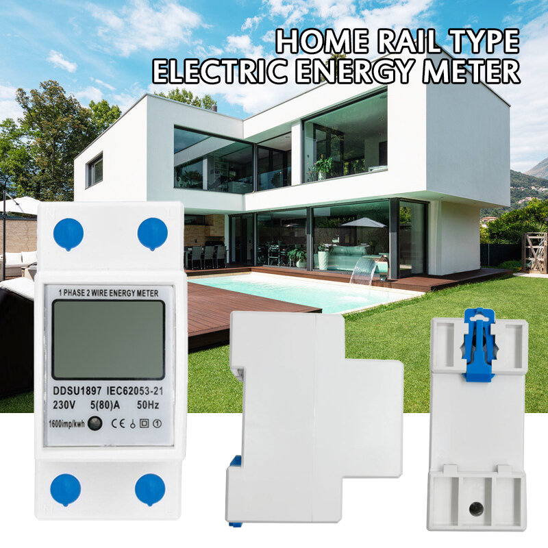 220 В счетчик электроэнергии, 1 фаза, 2 провода, счетчик электроэнергии, анализатор ватт-метра, монитор электроэнергии