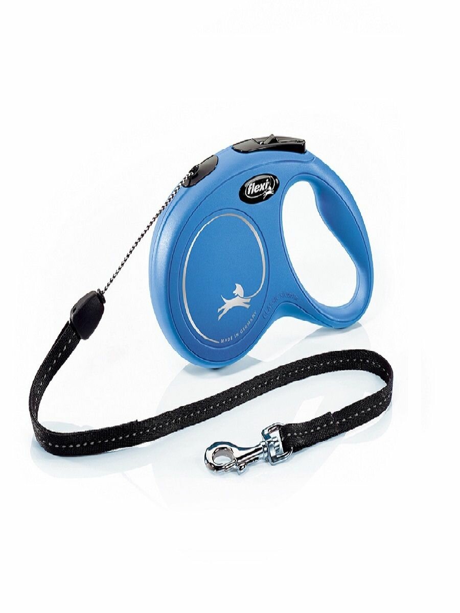 Flexi Рулетка New Classic XS 3м до 8кг (трос) синяя