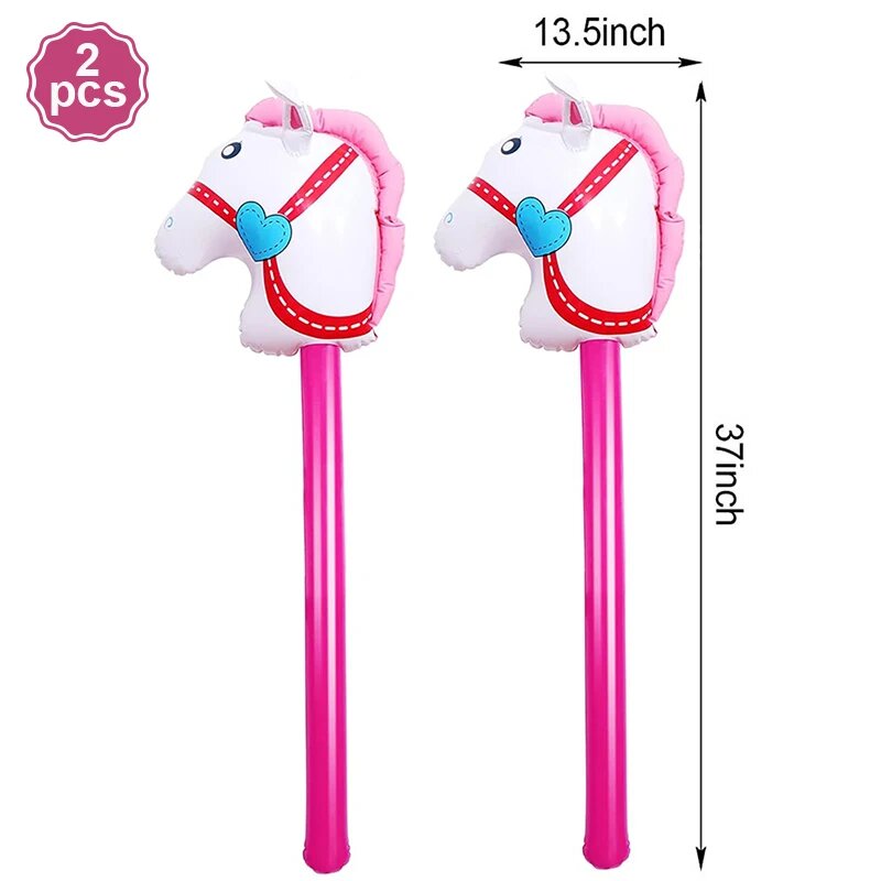 Надувной шар единорог 37 дюймов ПВХ Розовый, 2pcs