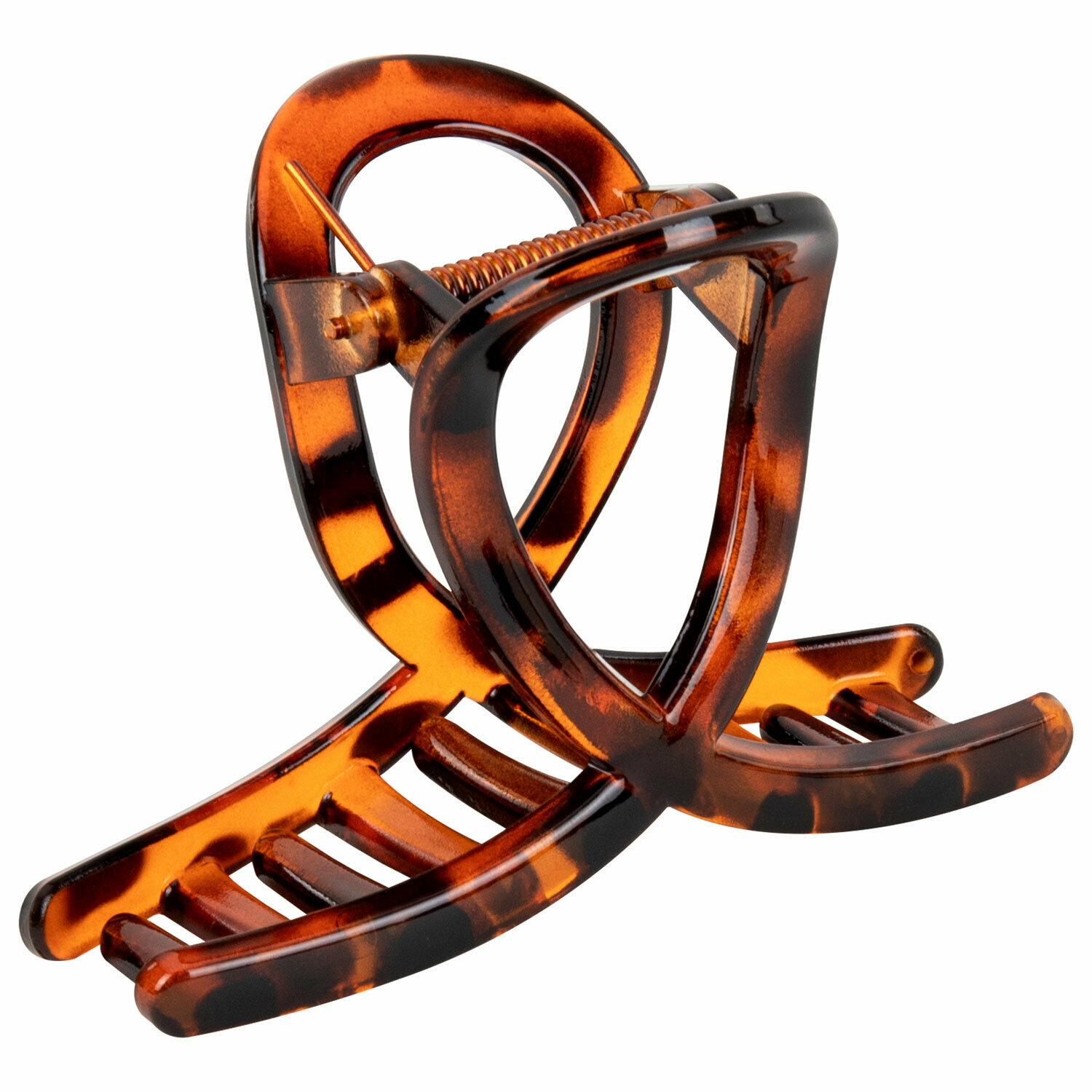 Упаковка 12 шт. Краб для волос 8 см, глянцевый, черепаховый, MONTE VITA (монте вита), 457008