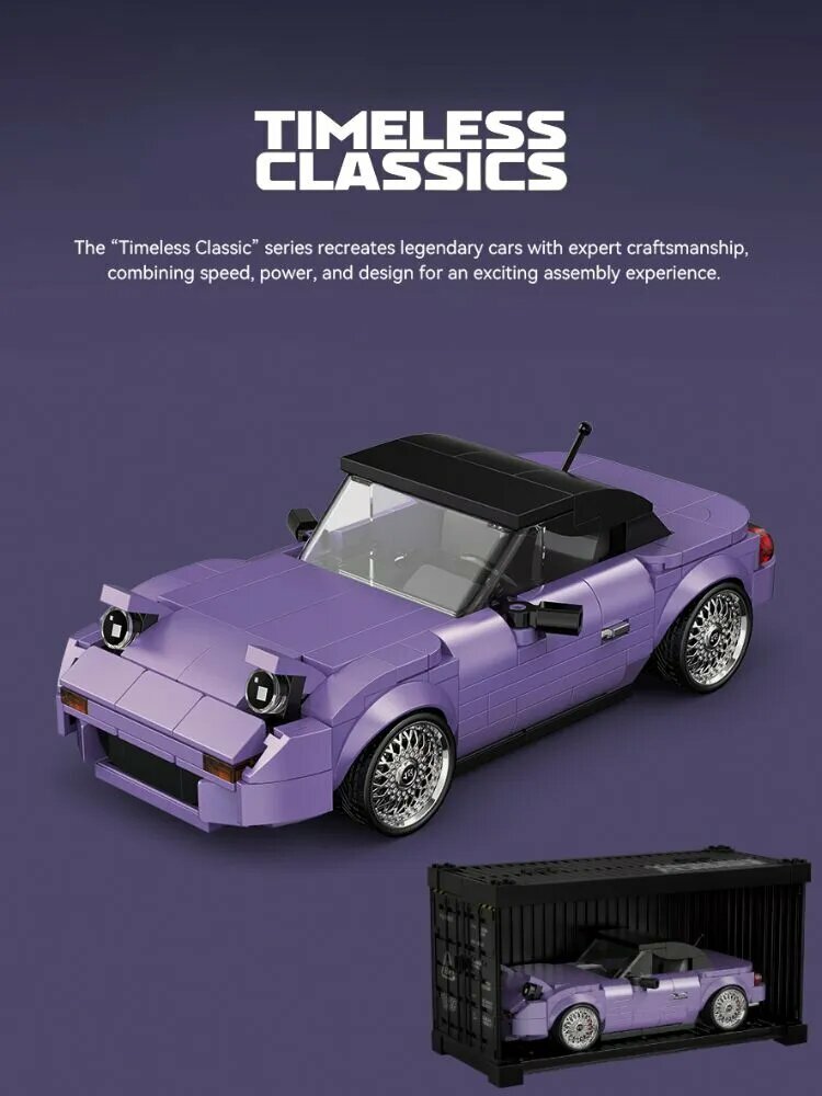 Конструктор машина, HAPPY BUILO PB8817, Mazda MX-5 Miata, 370 деталей