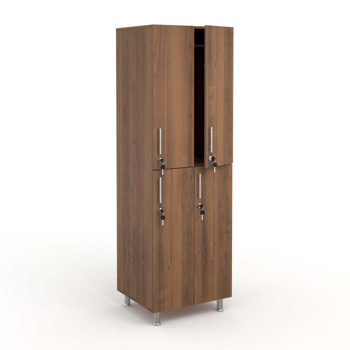 Шкаф для раздевалок 2-секционный 4х-местный, Орех. Производитель товара - компания Westcom.