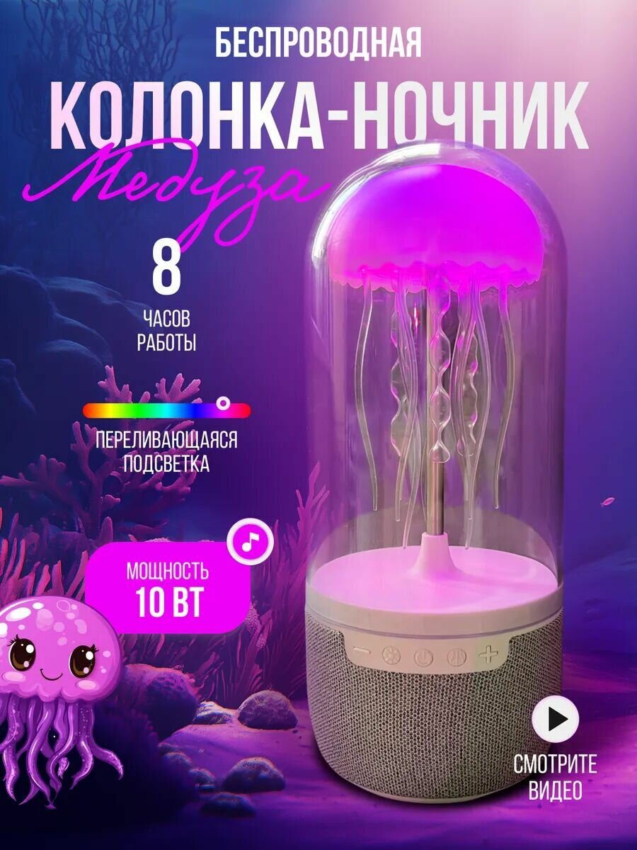 Колонка портативная, 5.1, Bluetooth 5, FM-радио, пластик, белая