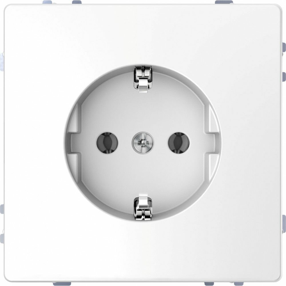 Merten D-Life Белый Лотос Розетка 16А, с заземлением , без шторок, Schneider Electric, MTN2301-6035