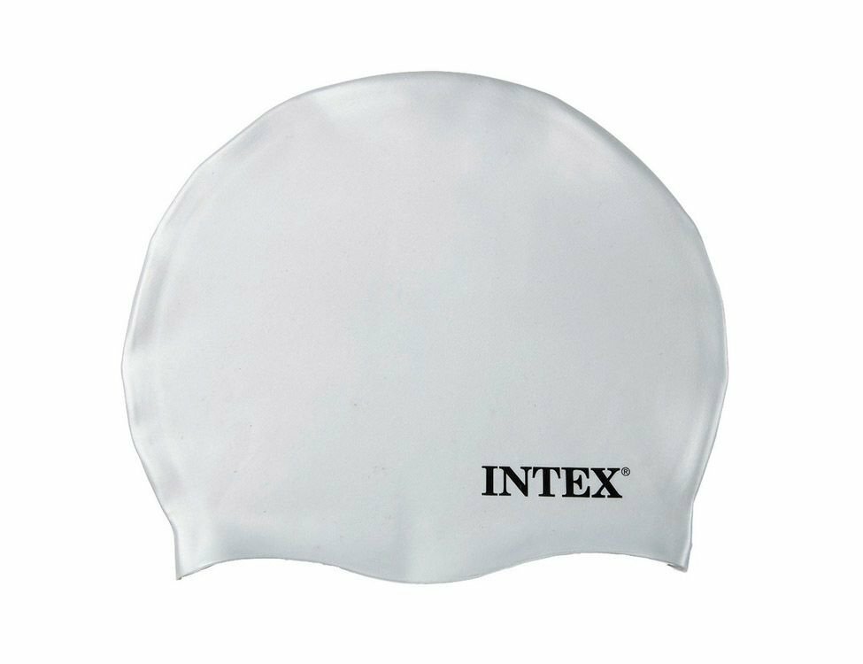 Резиновая шапочка для плавания Интекс (Intex) белая, 55991-бел