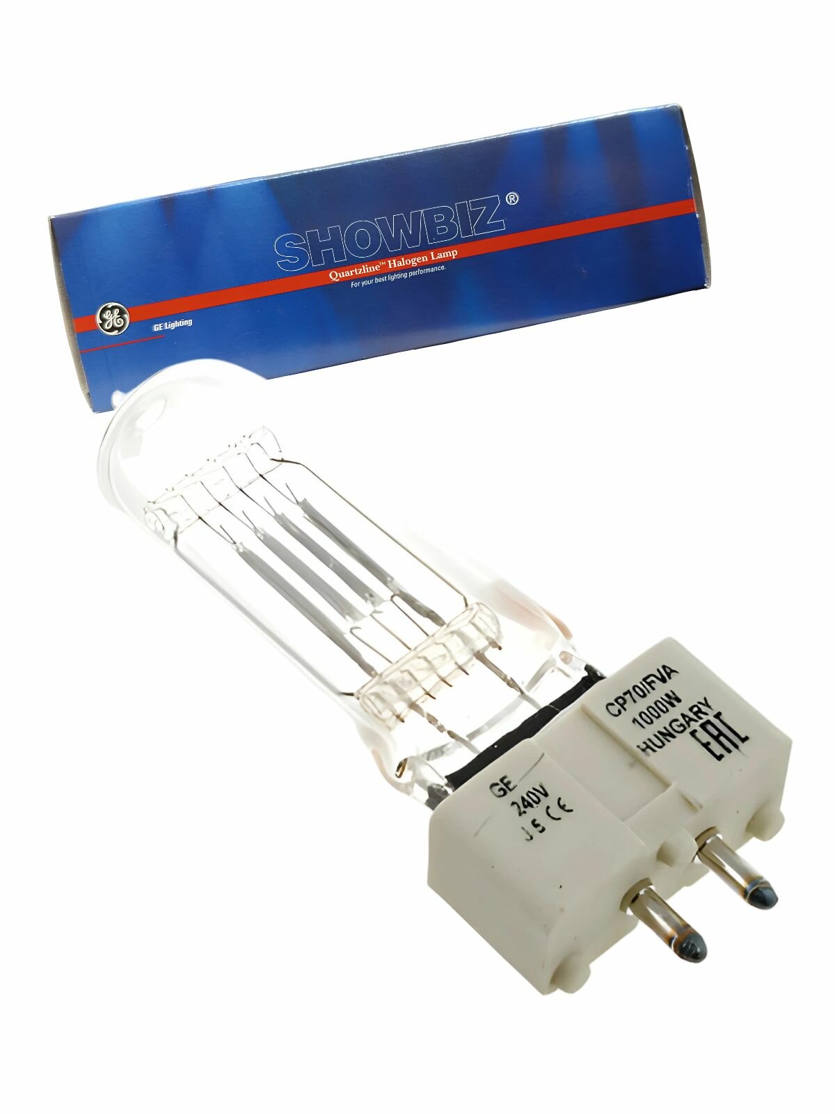 Лампа галогенная театральная студийная GX9.5 230V General Electric CP70 FVA 25000лм 1000Вт 3200К 200ч