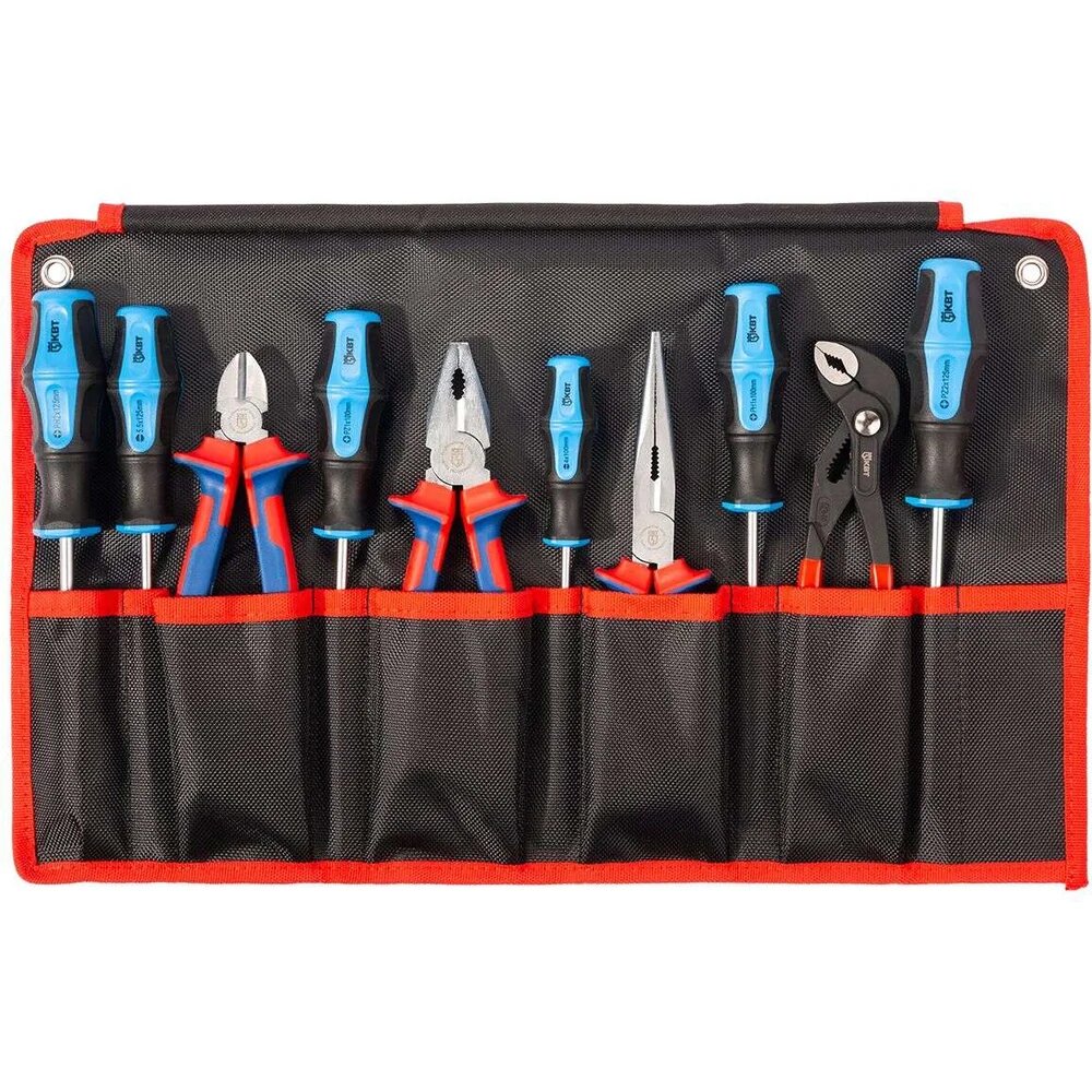 Набор слесарного инструмента КВТ НИС-06, 10 предметов, профессиональное применение, упаковка в сумке