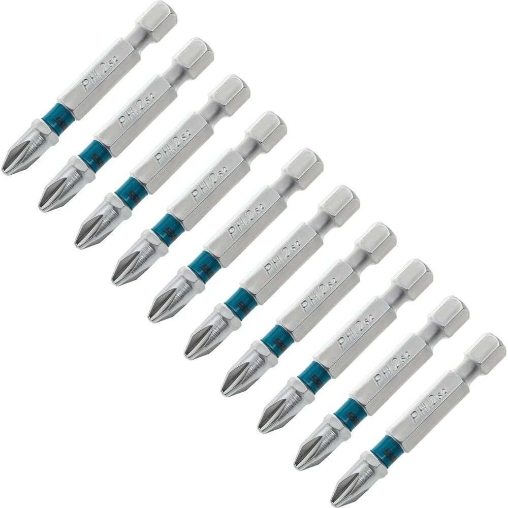 Набор бит РН2х50, сталь S2, 10шт GROSS 11335, с хвостовиком 1/4 дюйма