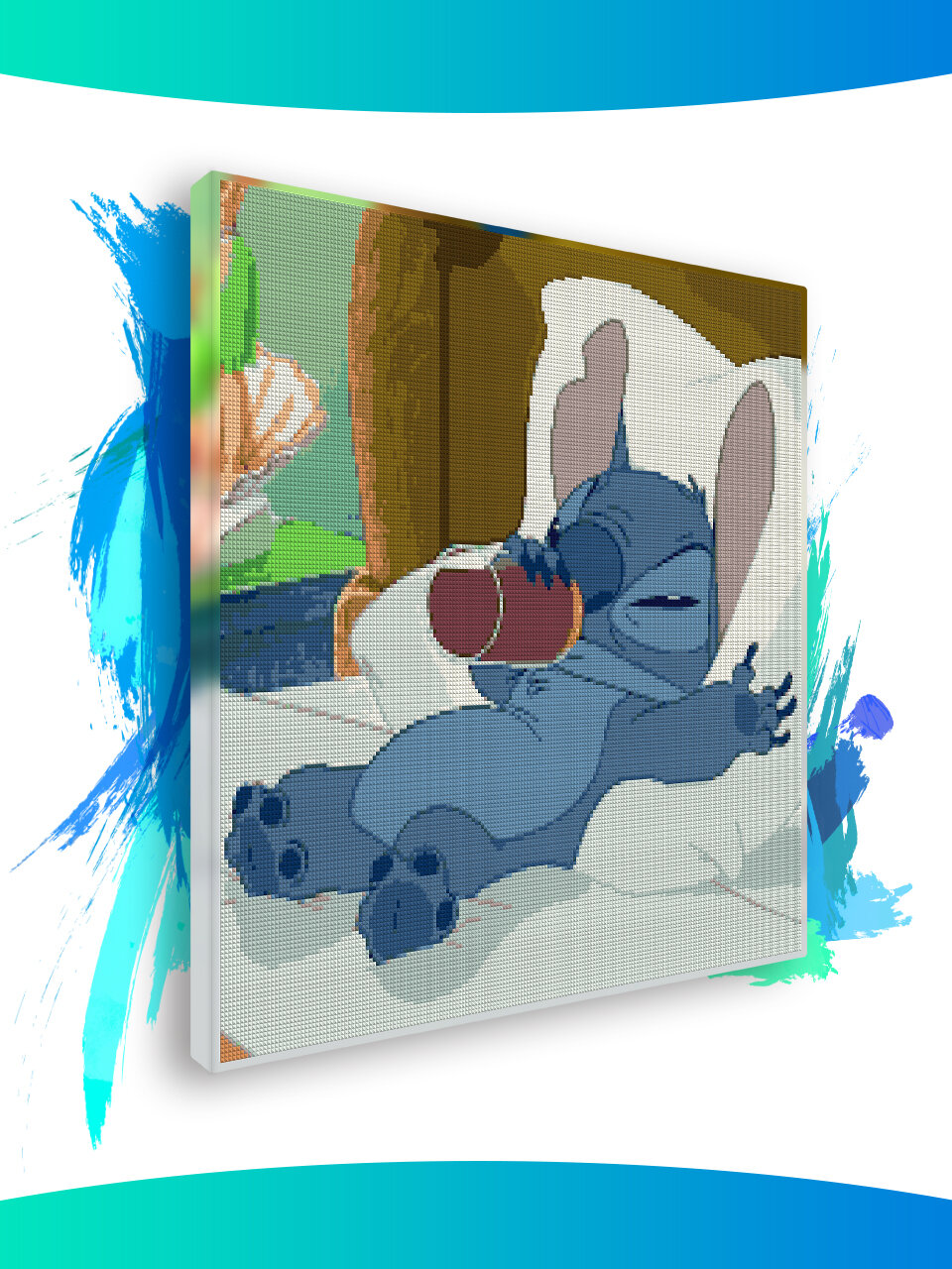 Алмазная мозаика на подрамнике - вышивка - Стич mood 50 х 50 см