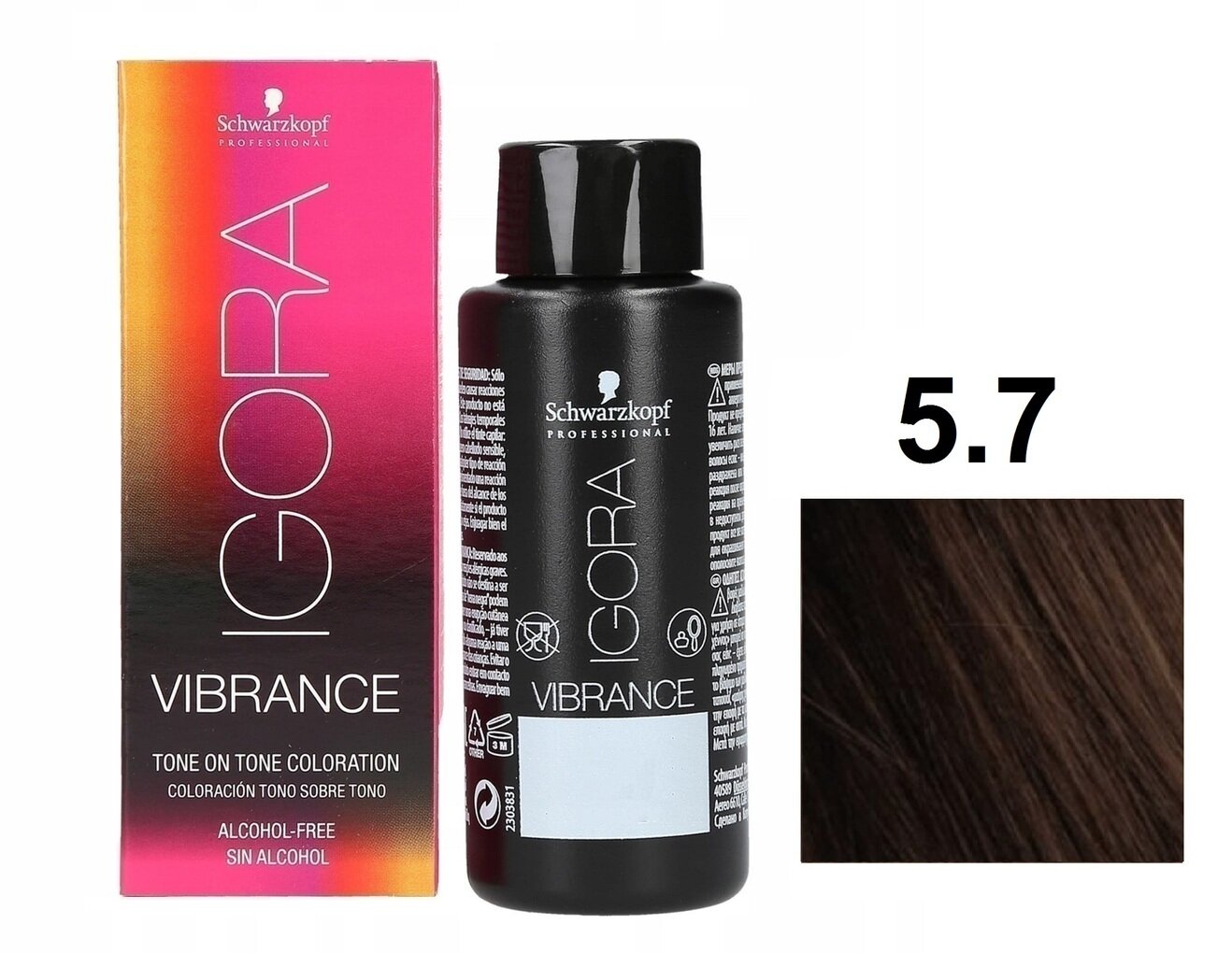 Schwarzkopf Igora Vibrance Краситель для волос 5/7 светлый коричневый медный 60мл