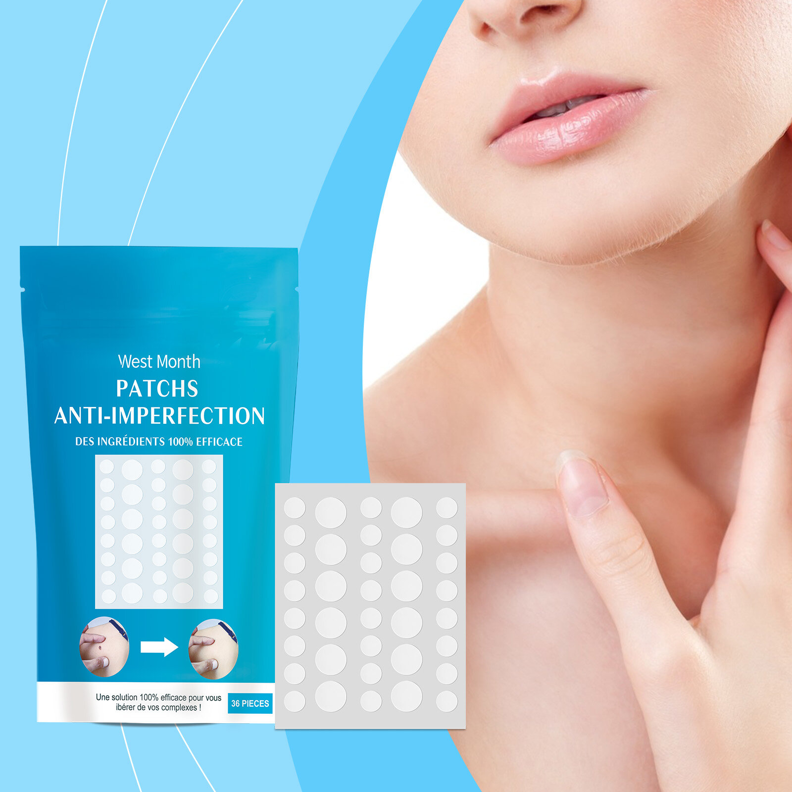 Патч Keyou для тела Нежное очищение кожи тела и лица ежедневный уход Keyou patch