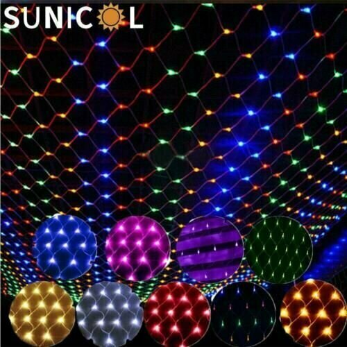 Mupoo Электрогирлянда уличная Сетка Светодиодная 320 ламп, 3 м, питание От сети 220В