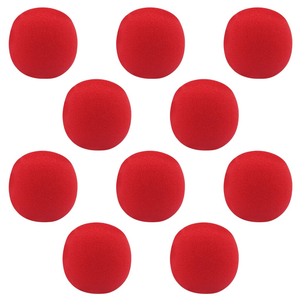 10 шт. губчатых носов для клоунских носов, уменьшающих покраснение, для косплея, Хэллоуина, Рождества, комиксов и вечеринок, 48 мм.