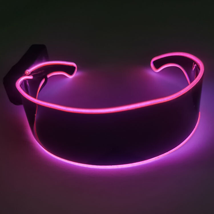 Диско-очки, светящиеся LED, киберпанк солнцезащитные очки, футуристические технологические очки для мужчин и женщин, трендовые и стильные для баров и ночных клубов