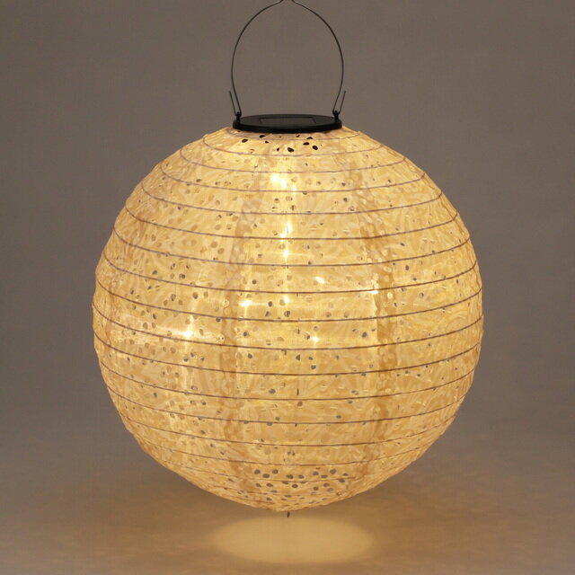 Китайский фонарик на солнечной батарее Solar Barton Stacy 30 см бежевый, IP44, Koopman, AF5000930-1