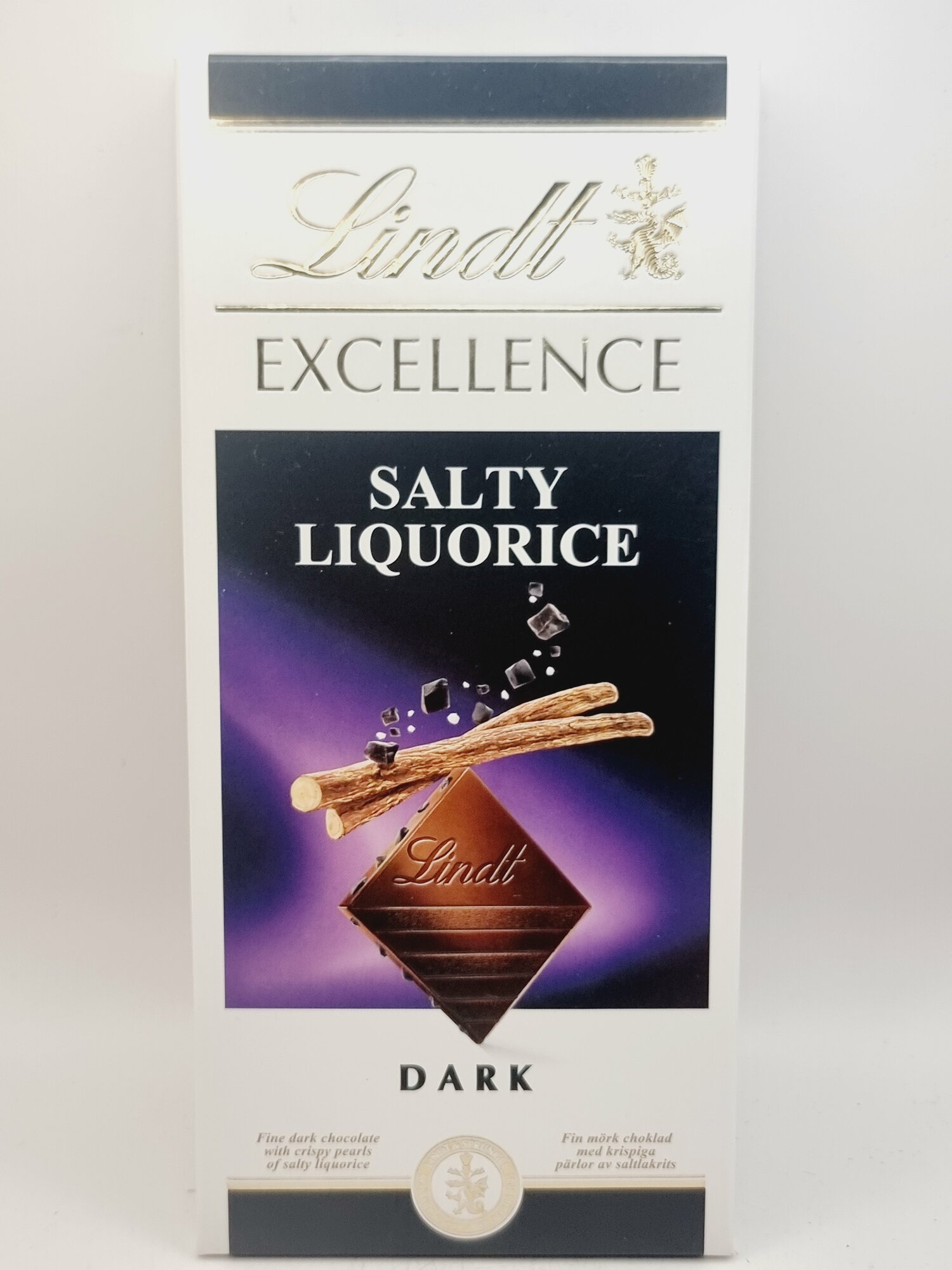 Lindt Excellence темный шоколад Salty Licorice соленая лакрица, 100 г (Из Финляндии)