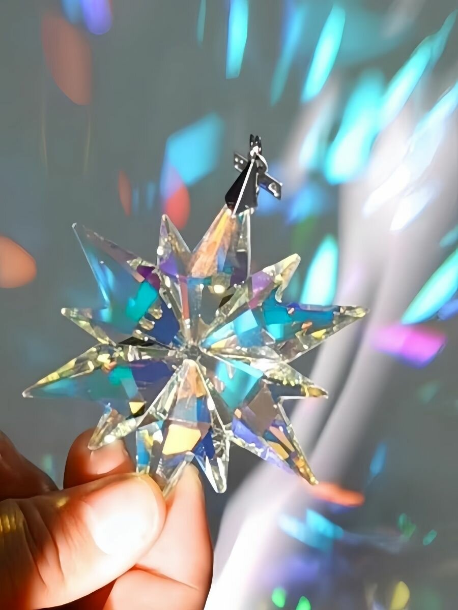 Ловец солнца / снов / света , подвеска интерьерная, призма радужная, хрустальный ловец радуги на окно 1 шт