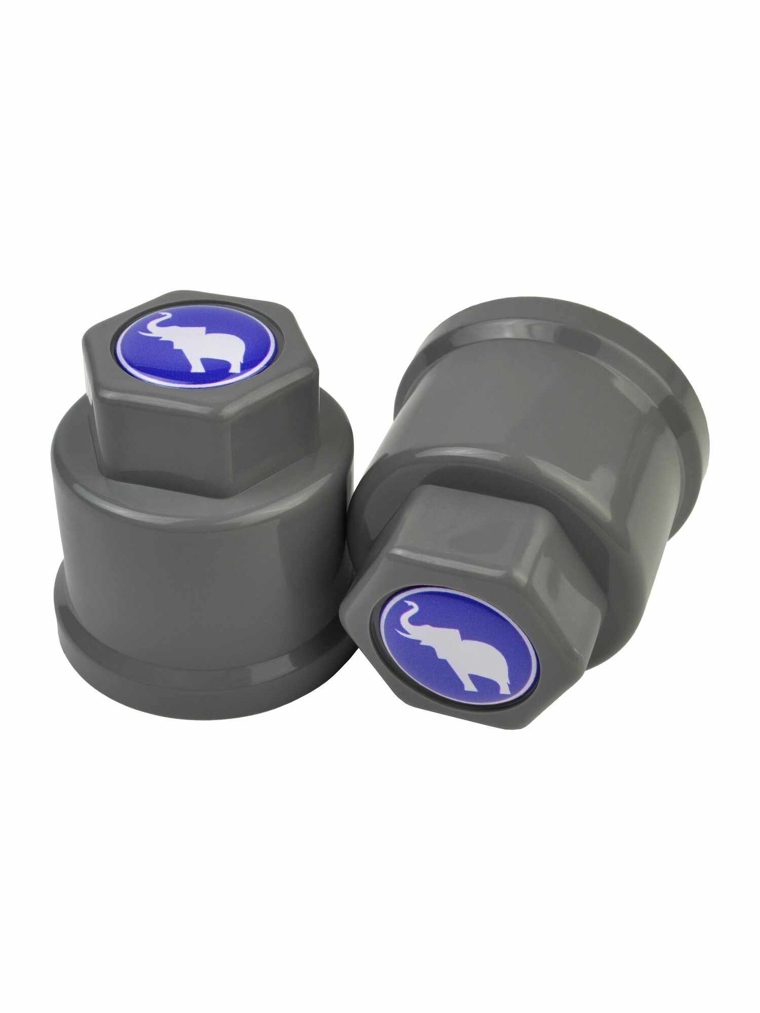 Колпачки на колесные гайки 32 мм с логотипом Schmitz Слон 20 шт серые