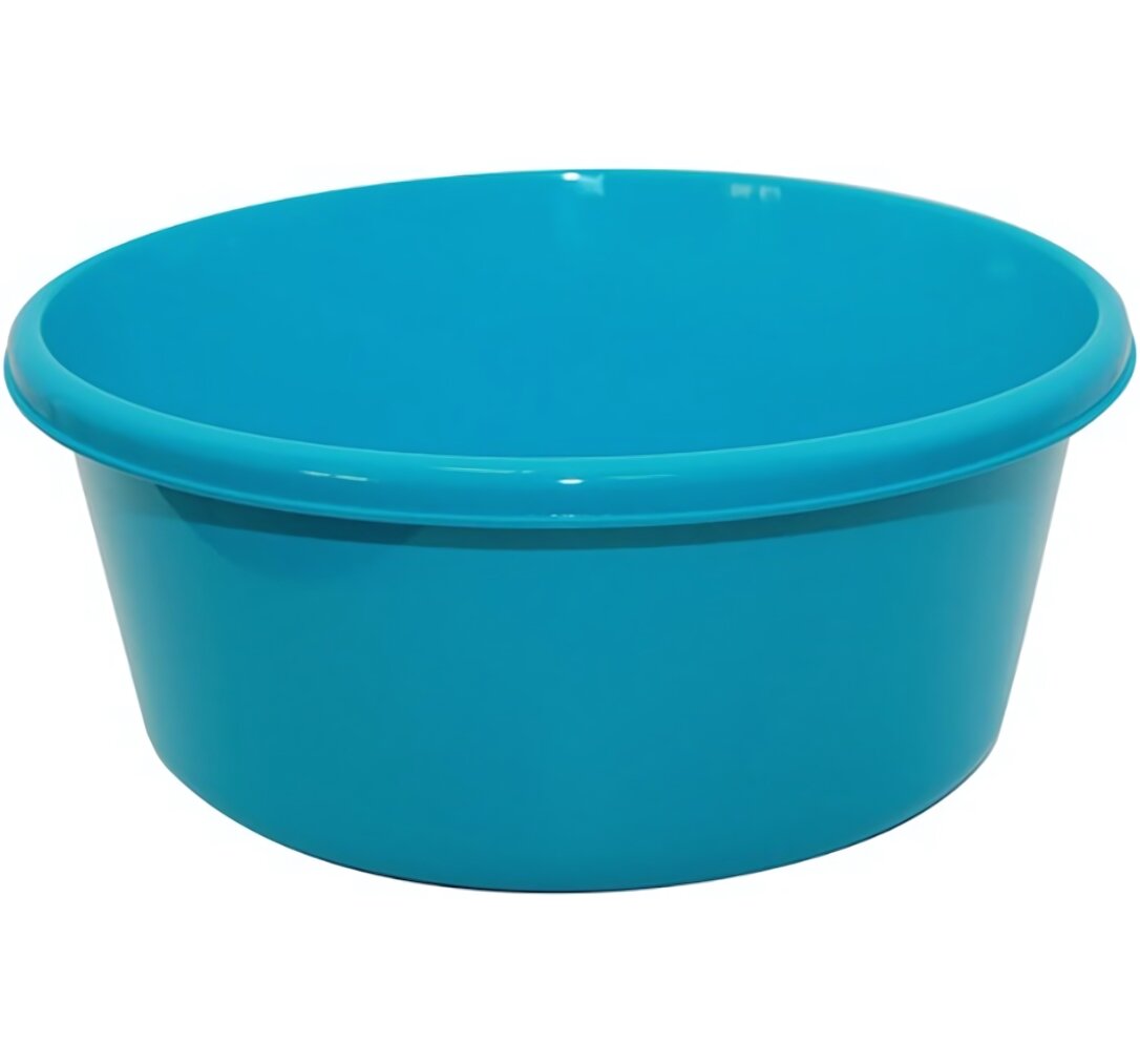 Круглый пластиковый таз 6л М2511, бирюзовый, для уборки и домашних нужд