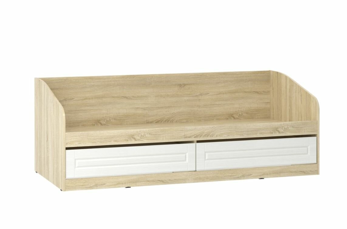 Кровать Сильва Оливия НМ 041.50 М1 Белое дерево, Дуб Сонома Размеры: Высота 700мм Глубина 946мм Ширина 2042мм