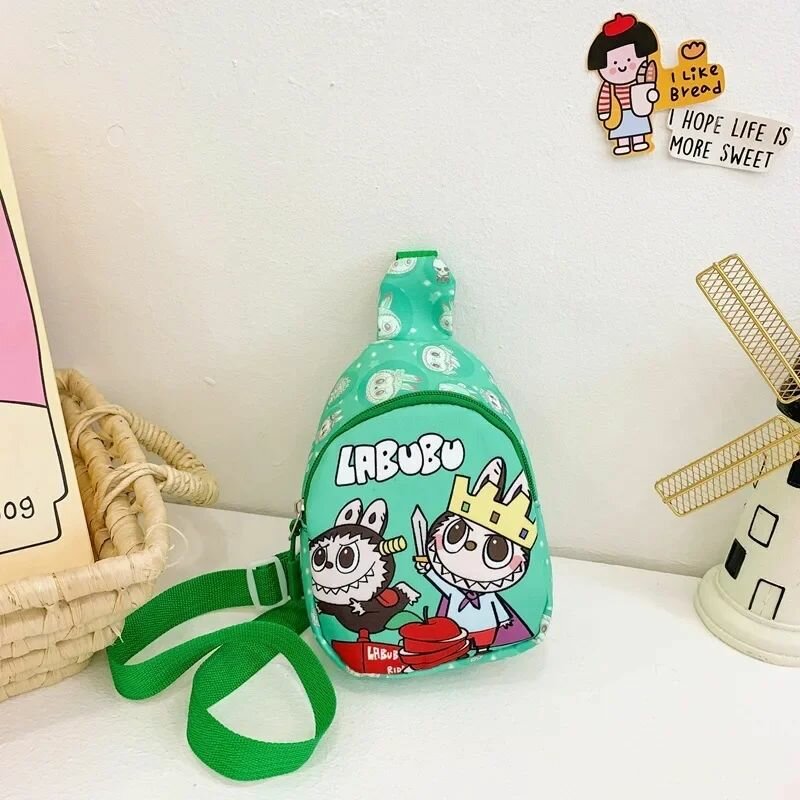 Детская сумка-кошелек Labubu (Лабубу): мягкий мультяшный мини-рюкзак через плечо для мальчиков и девочек (3-12 лет), подарок