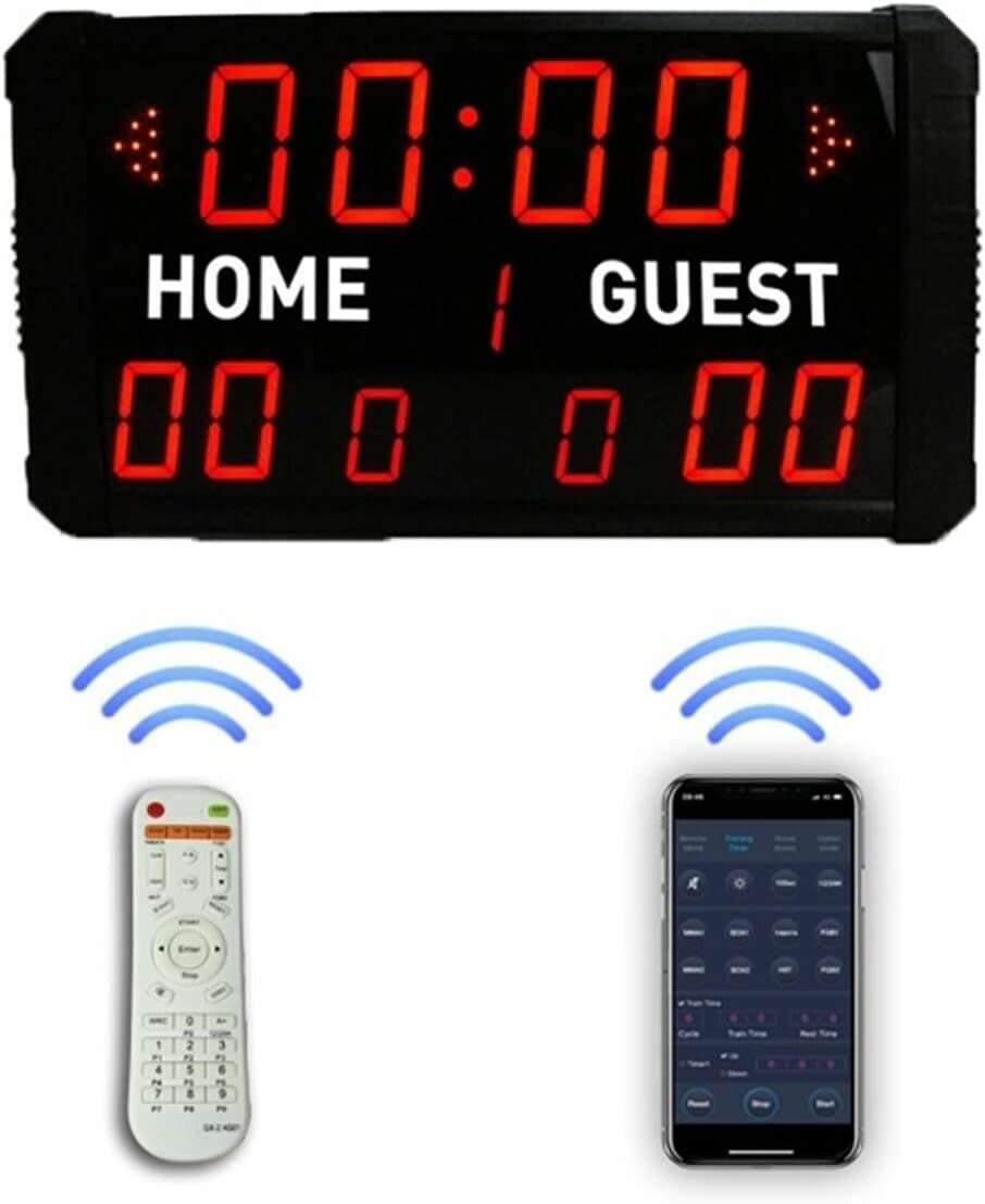 11-значное электронное баскетбольное табло со светодиодной подсветкой, пульт дистанционного управления 220 В, 2,4G/05, обратный отсчет 24 с, подходит для спортивных площадок/спортивных залов/игр.