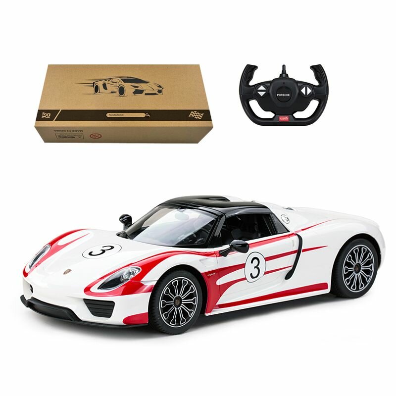 Машинка р/у porsche 918 радиоуправляемая машина масштаб 1:14 с дистанционным управлением модель автомобиля гоночная авто hine игрушка в подарок для детей и взрослых