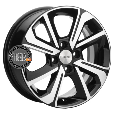 Диск автомобильный литой Khomen Wheels KHW1501 (Logan/Sandero/Xray) 15x6 4x100 et40 dia60.1 Black-FP