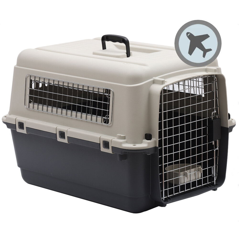 Переноска Pet Choice Departures Range 67х51х47 см, стандарт IATA, до 20 кг / Пластиковая перевозка для кошек собак средних пород / Контейнер для животных в самолет или в машину