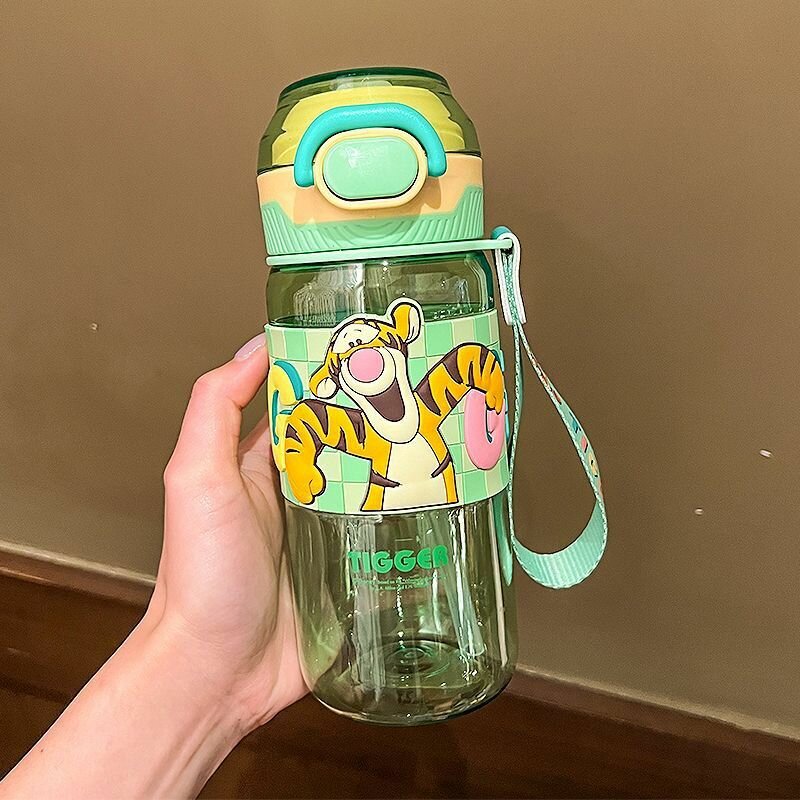 Stitch 2024 новый стакан для воды для прогулок летом детский студенческий стакан для воды портативный термостойкий и противопадающий стакан с трубочкой