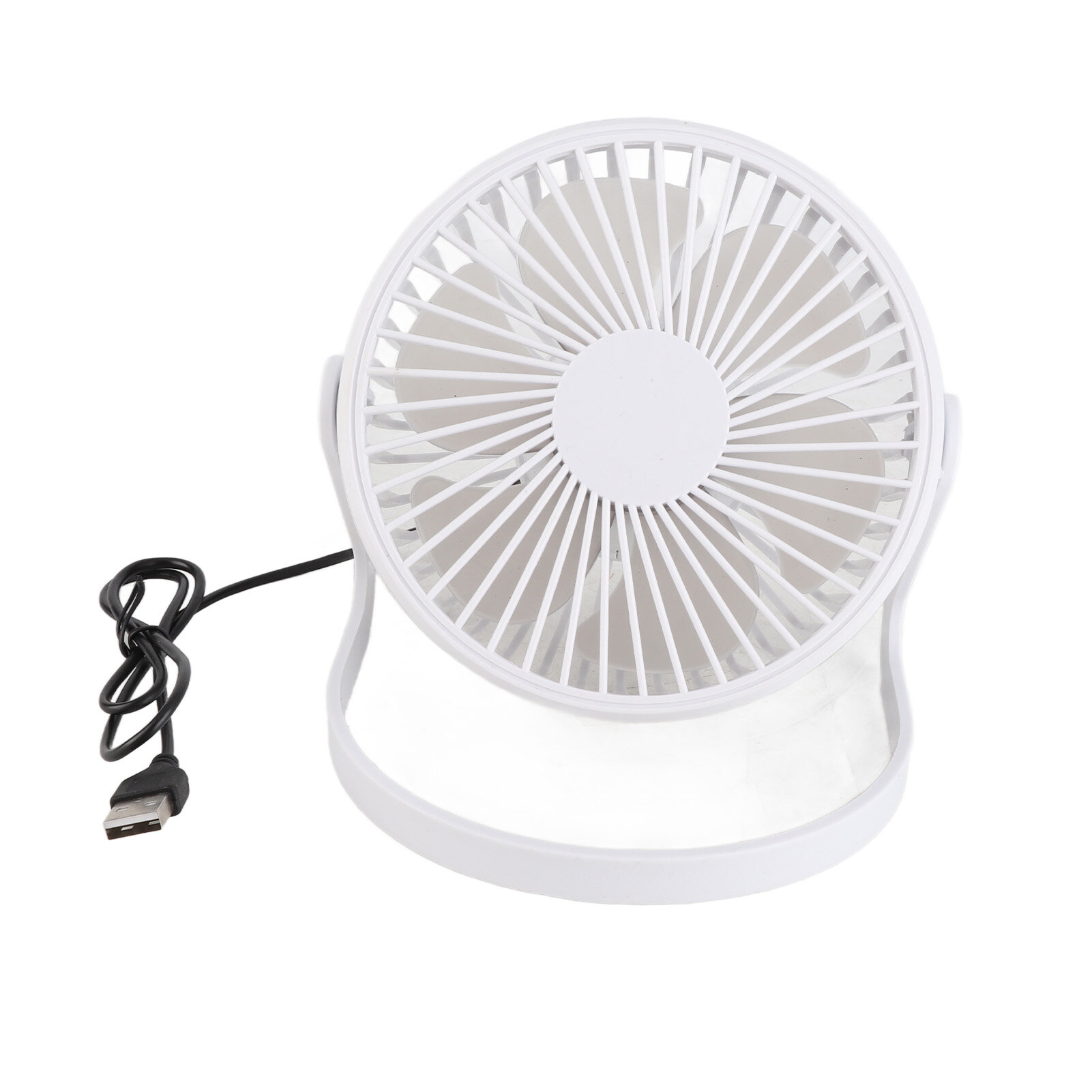 Мини-вентилятор для стола с вращением на 360 градусов, бесщеточным двигателем с низким уровнем шума, питанием от USB, портативный небольшой настольный вентилятор для дома, рабочего стола, офиса, путешествий, белый