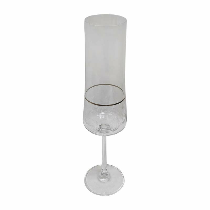 Бокалы для шампанского 210 мл 6 шт Crystalex CZ s.r.o. "Экстра /Панто /отводка платина" / 334628