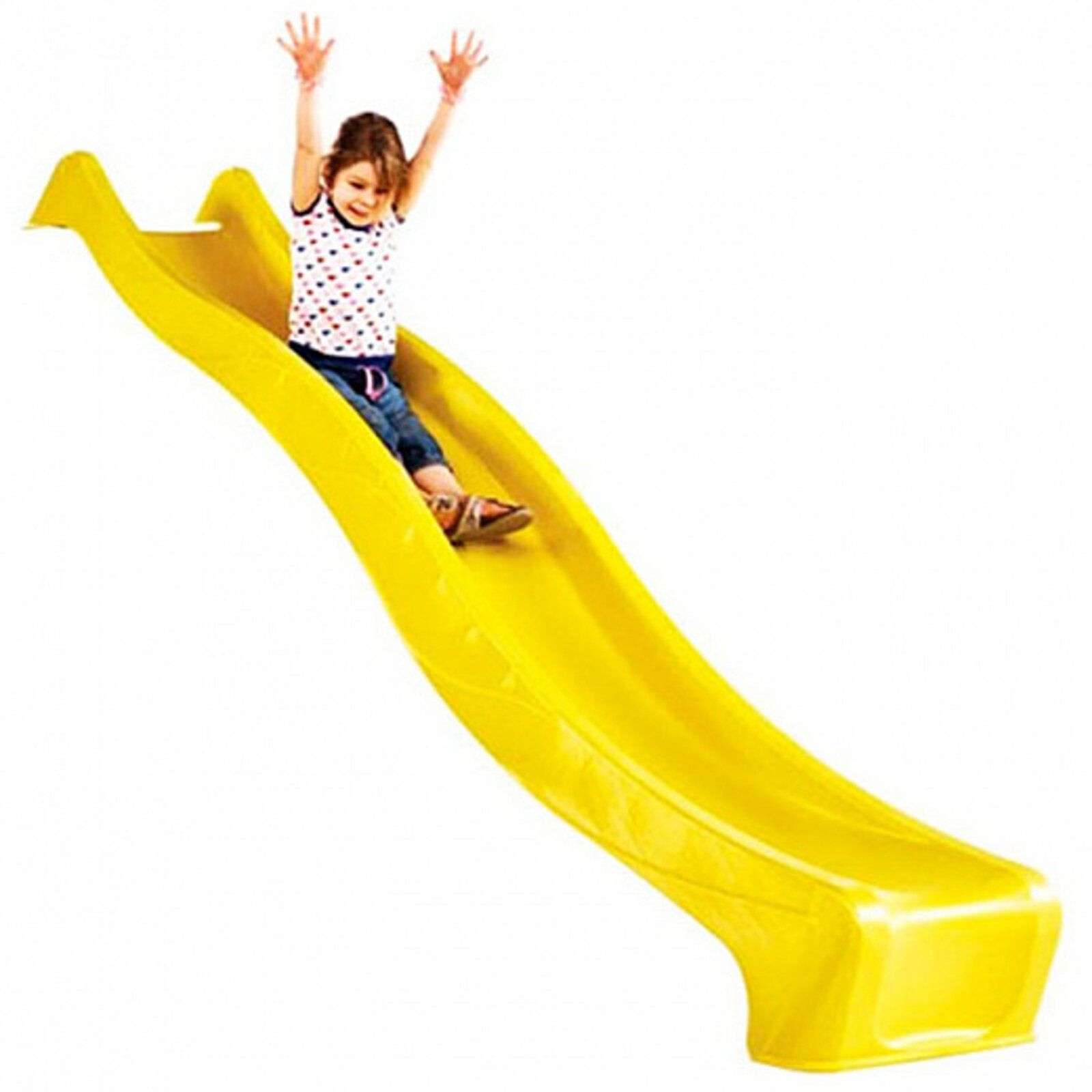 Скат для детской горки КБТ пластиковый, 3 м, ширина цвет желтый