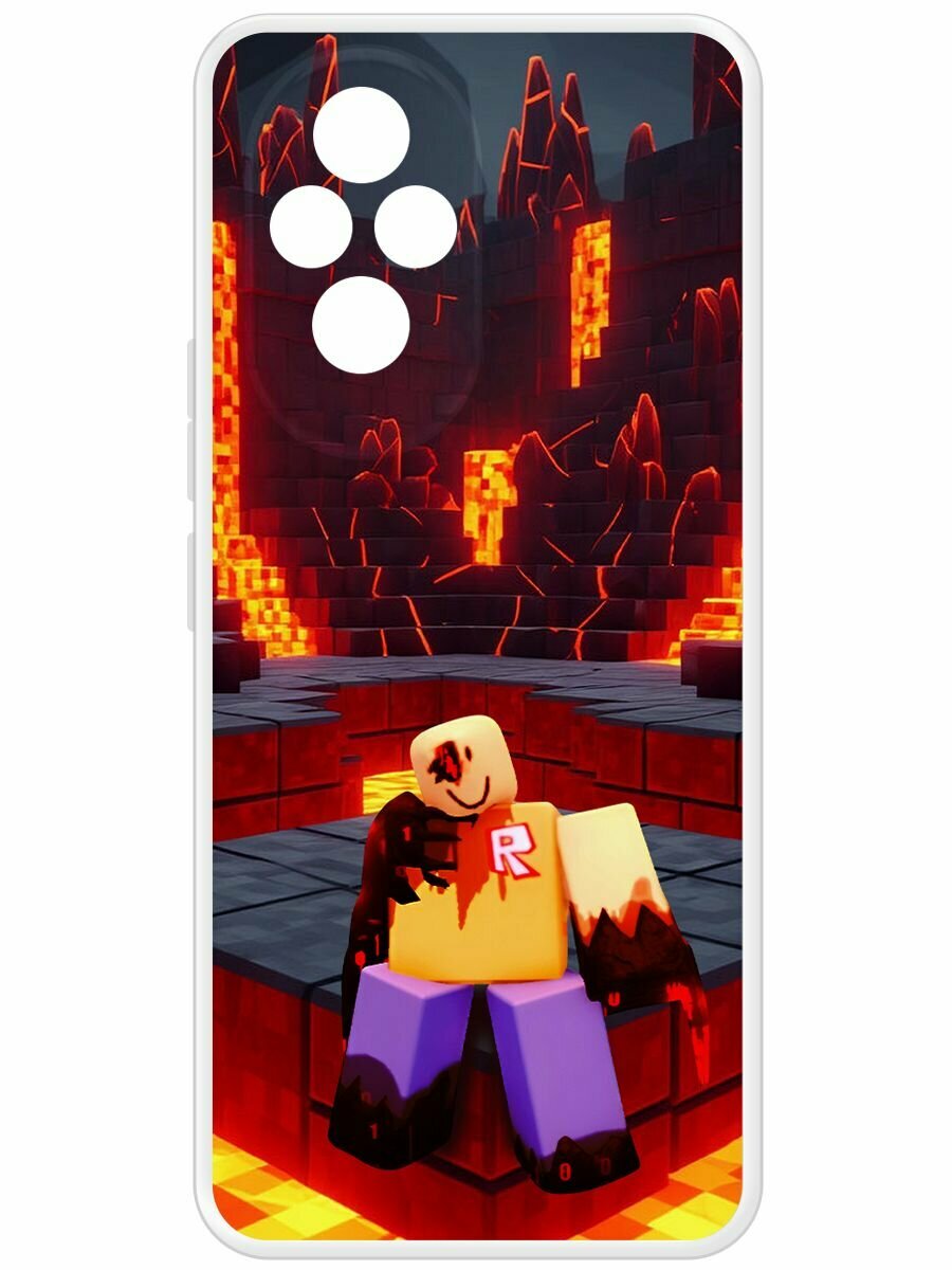 Чехол-накладка Krutoff Clear Case Roblox-Форсакен Джон Доу (Forsaken John Doe) для Honor 200