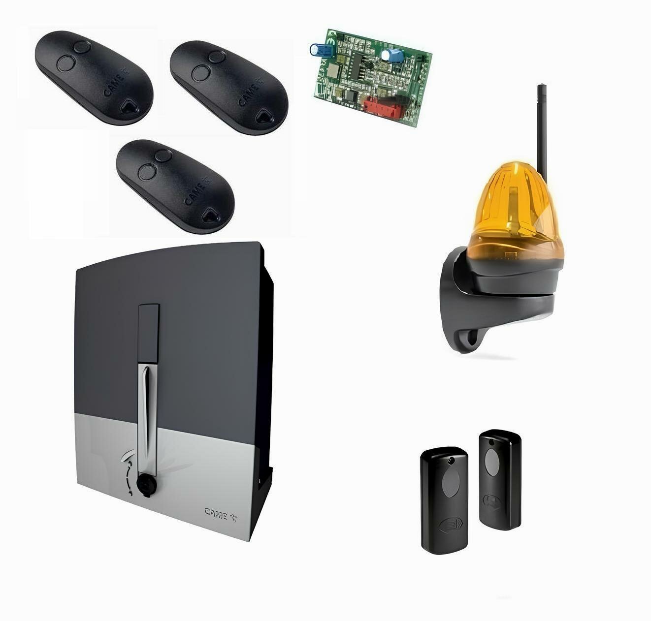 Автоматика для откатных ворот BXL04AGS FULL-K1-Т3, комплект: привод, радиоприемник, 3 пульта, фотоэлементы, лампа