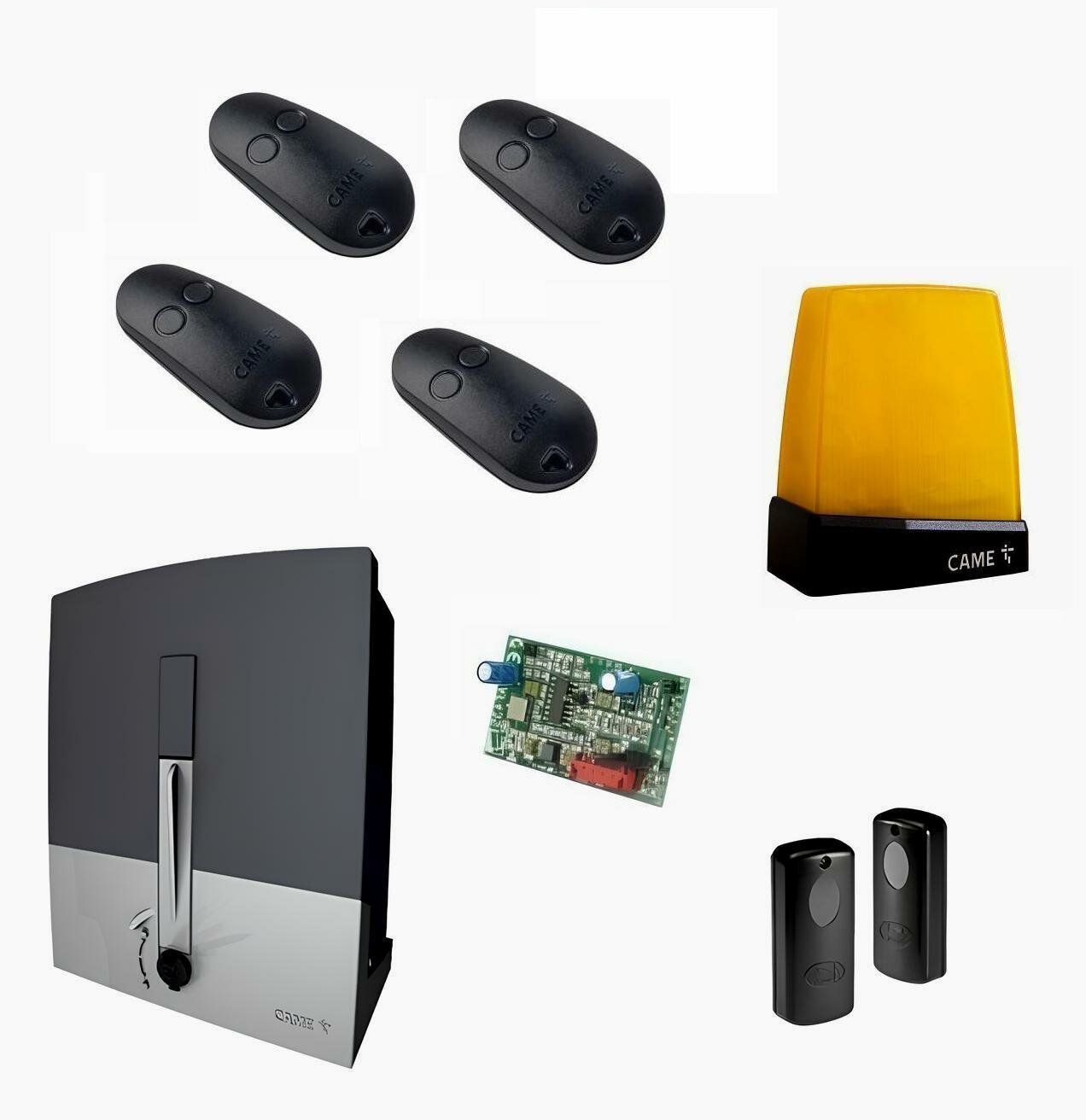 Автоматика для откатных ворот BXL04AGS FULL-T4, комплект: привод, радиоприемник, 4 пульта, фотоэлементы, лампа, антенна