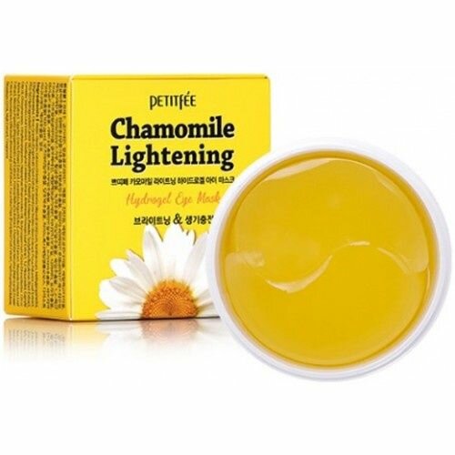 Petitfee Патчи против темных кругов с экстрактом ромашки Chamomile Lightening Hydrogel Eye Mask 60 шт