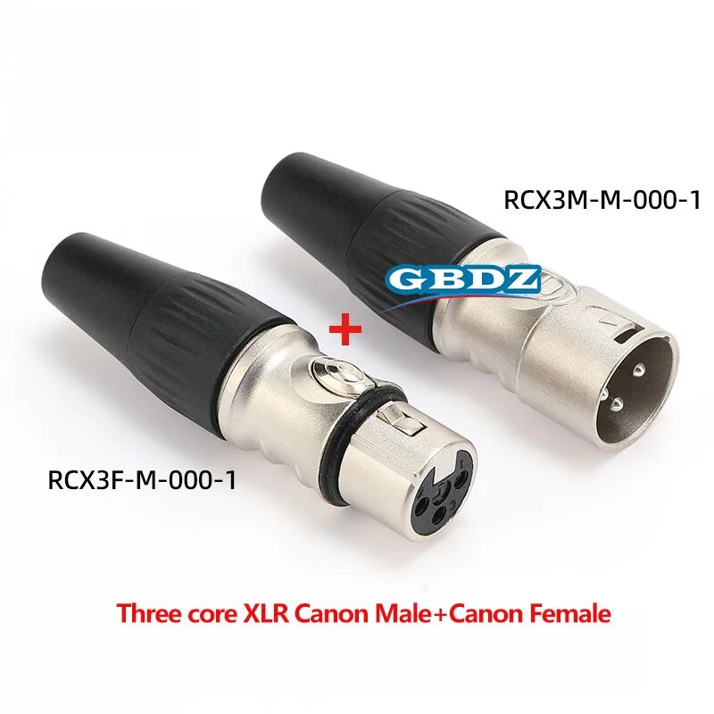 XLR разъем 3-pin, мужской/женский, RCX3F RCX3M-M-000-1