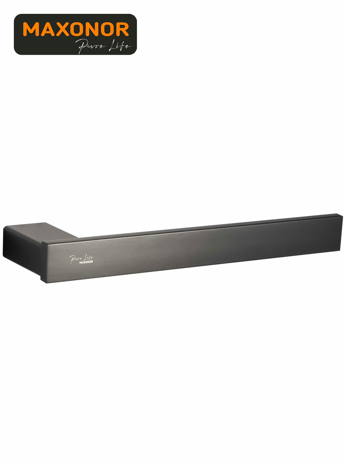 Держатель для полотенец в ванную Maxonor Pure Life ALMA PL1809-9 графит матовый Нержавеющая сталь