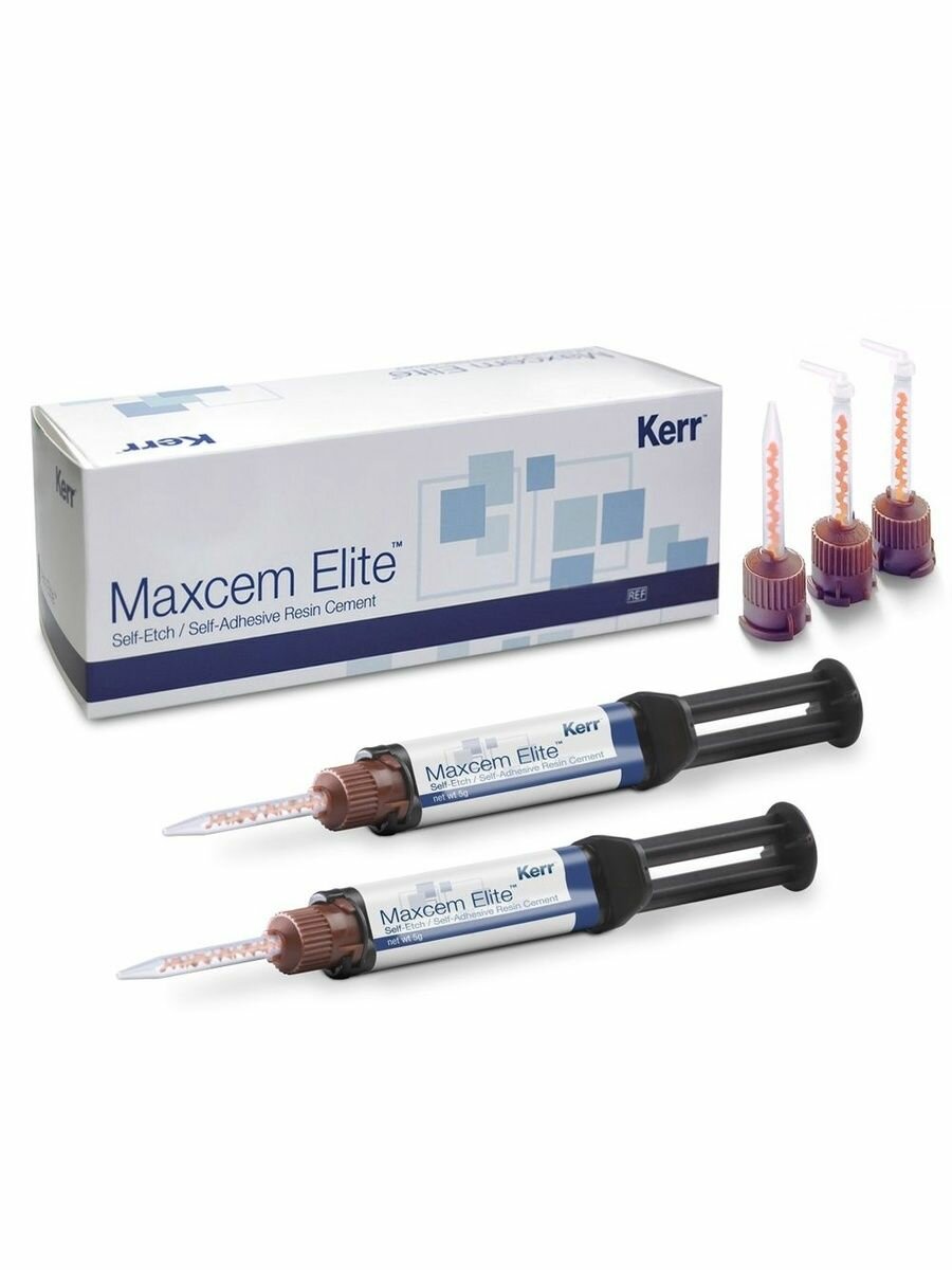 МаксЦем Элит (Maxcem Elite), желтый, 2 шприца х 5г, 34061, KERR