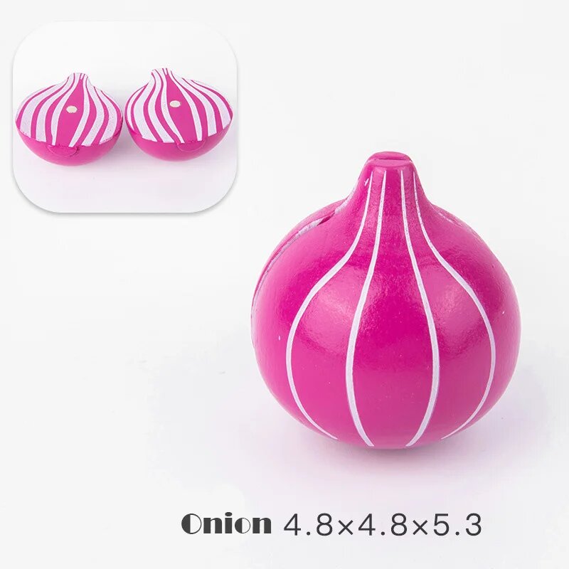 Деревянный магнит Onion розовый 4.8x4.8x5.3