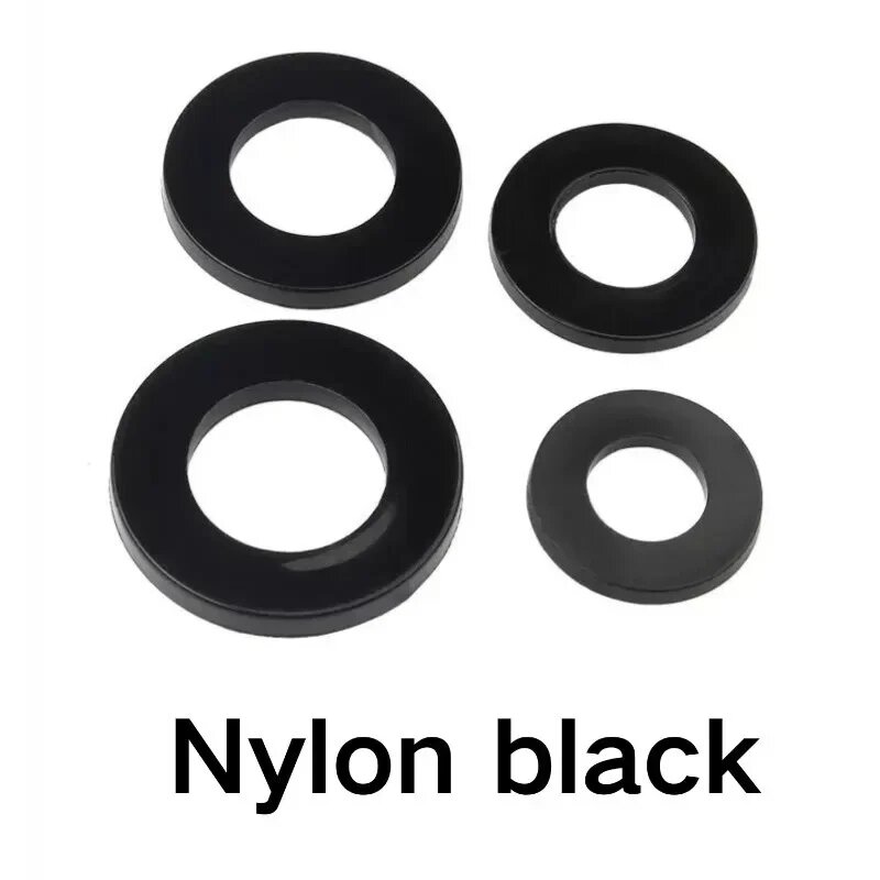Нейлоновые шайбы черные M6x18x1.5mm, 50шт