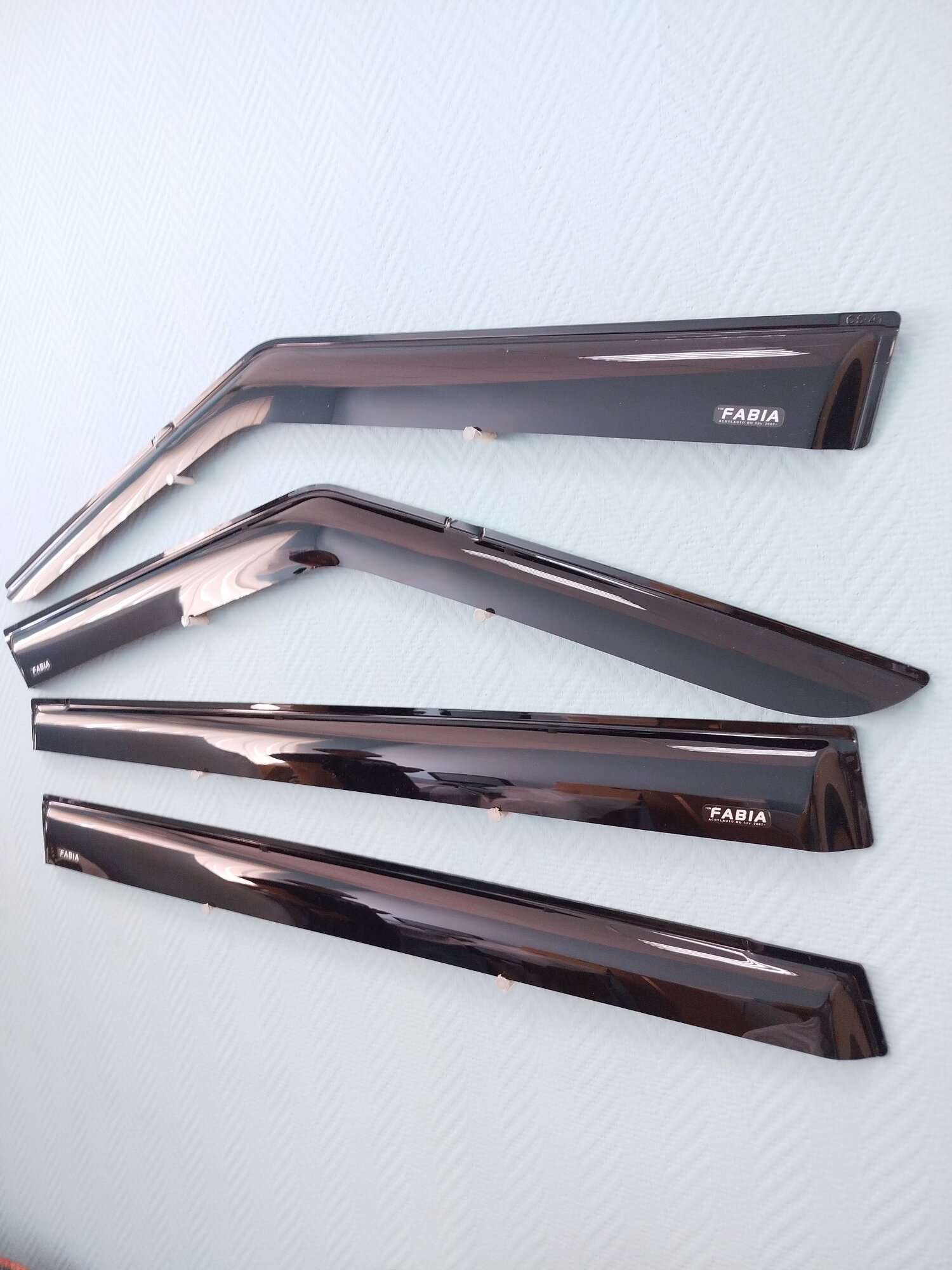 Дефлекторы окон Skoda Fabia с 2007 по 2014, хетчбэк, к-т 4 шт, скотч 3M