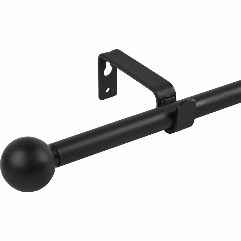 Карниз однорядный раздвижной Inspire Шар d13/16 мм 120-210 см металл цвет черный