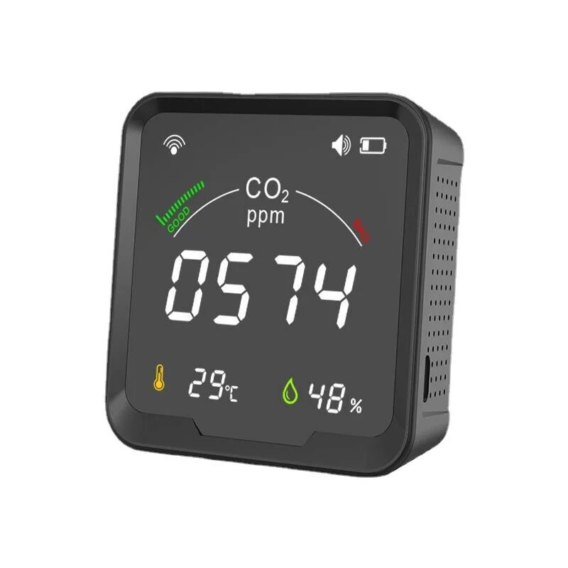 Умный детектор CO2 MOES 3 в 1