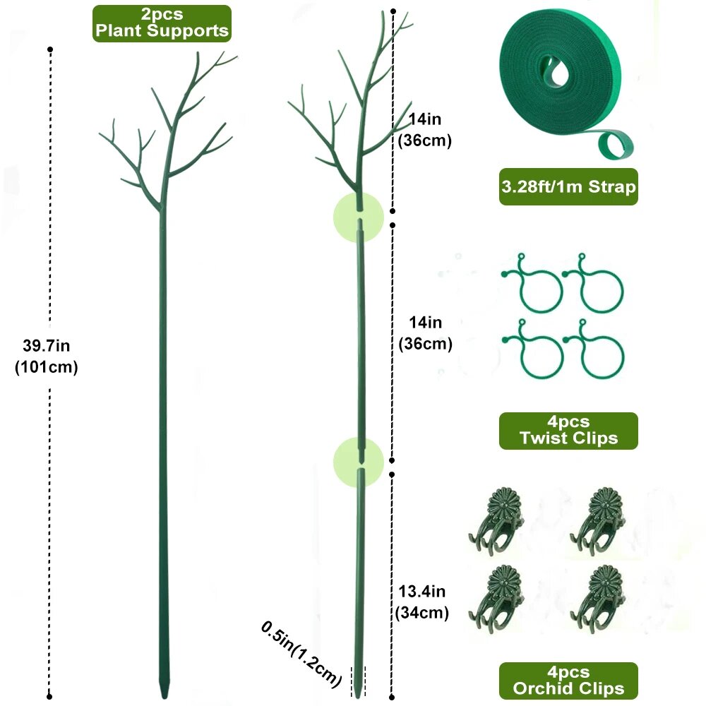 Пластиковые опоры для растений 2/4/6 шт Twig Supports-2pcs