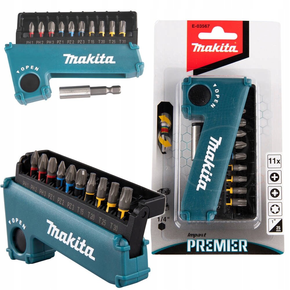 Набор ударных бит MAKITA Impact Premier 11 предметов (E-03567)