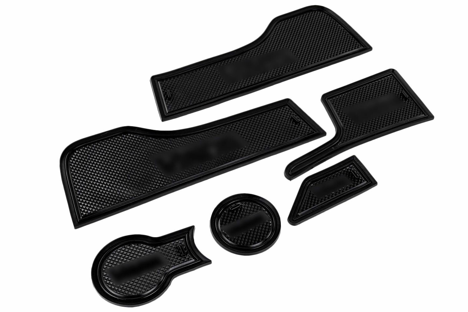 Комплект силиконовых черных ковриков панели приборов и консоли для Лада Веста 2015-2022 годов