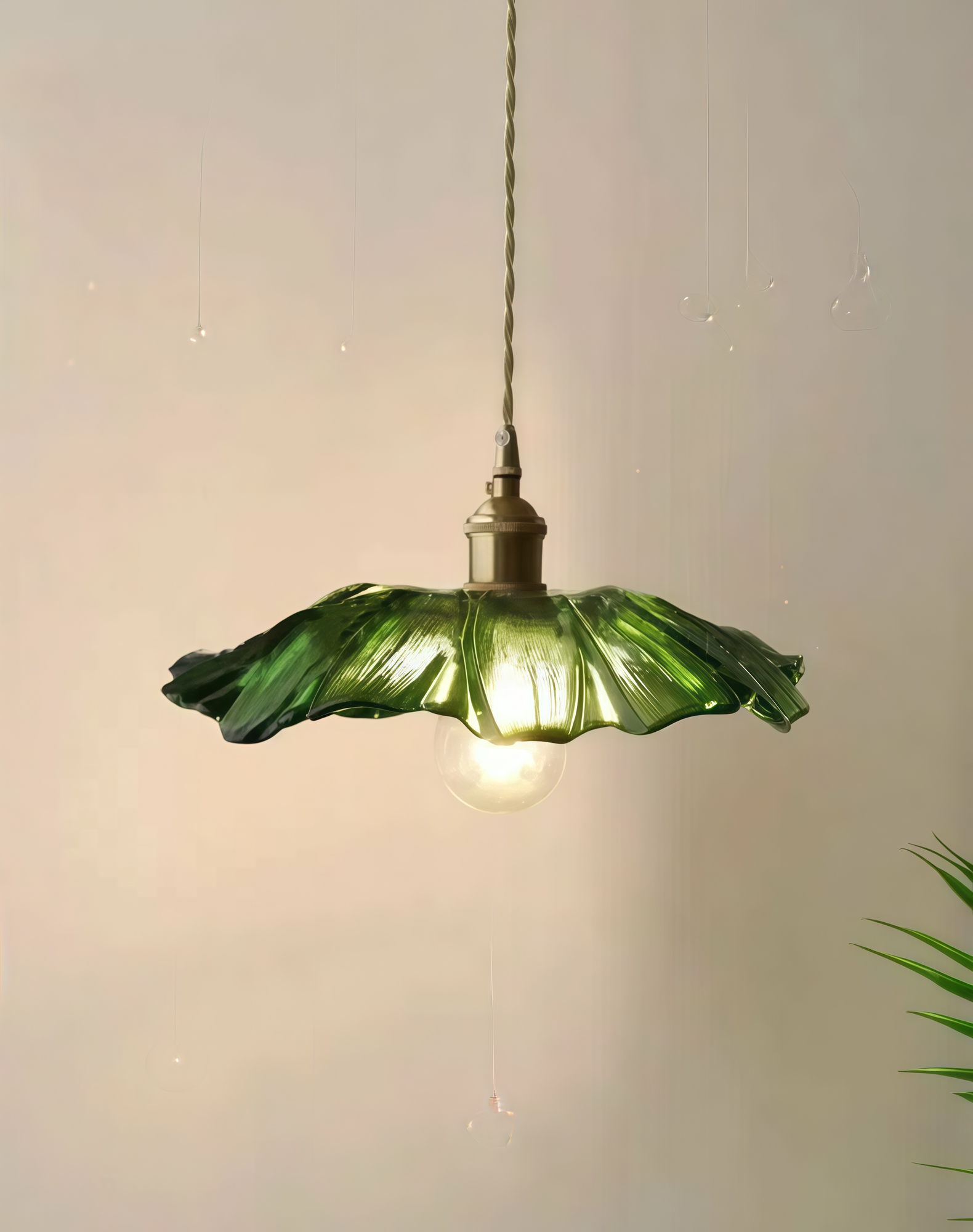 Стеклянная люстра в стиле ретро, E27,1,1,50, бирюзовый,280 ，，